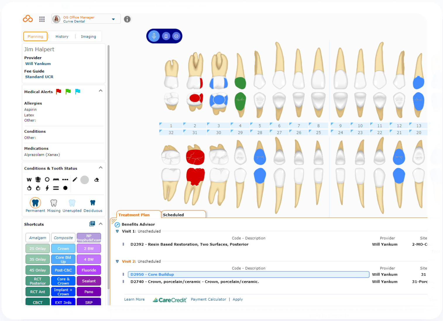 Curve: Streamlined Dental Charting Software